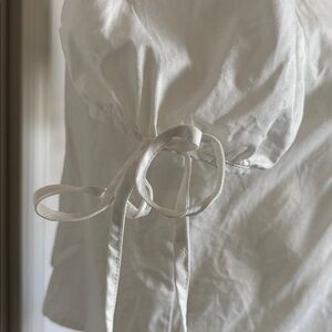 Cider | Tops | Cider Peter Pan Puff Sleeve Blouse White Blouse With ...